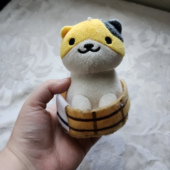 Toys | Kawaii Yellow White Japanese Stuffed Animal Cat Plush Toy Wash ...
